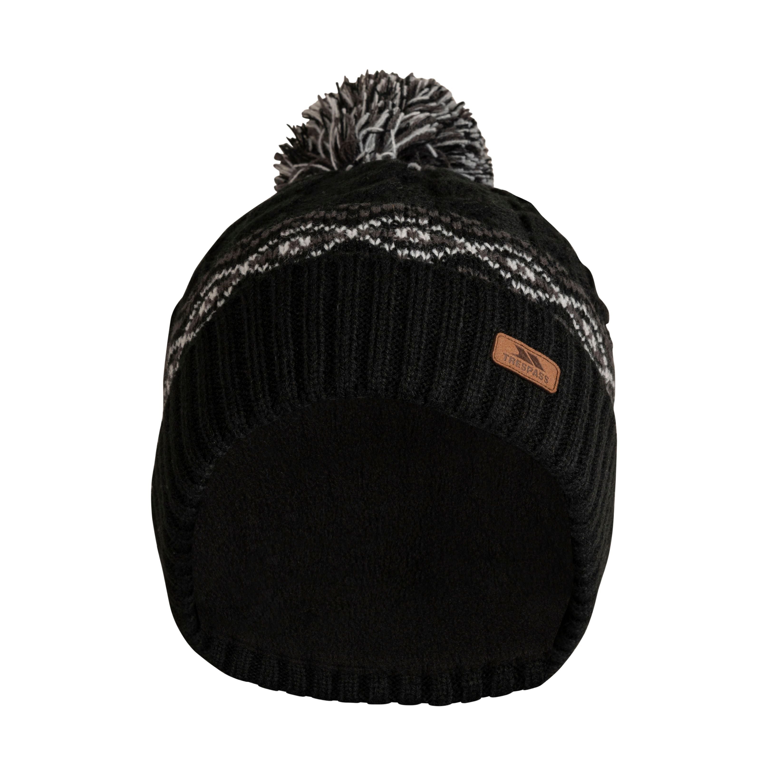 Men's Fleece Lined Knitted Hat – Andrews in Black / White