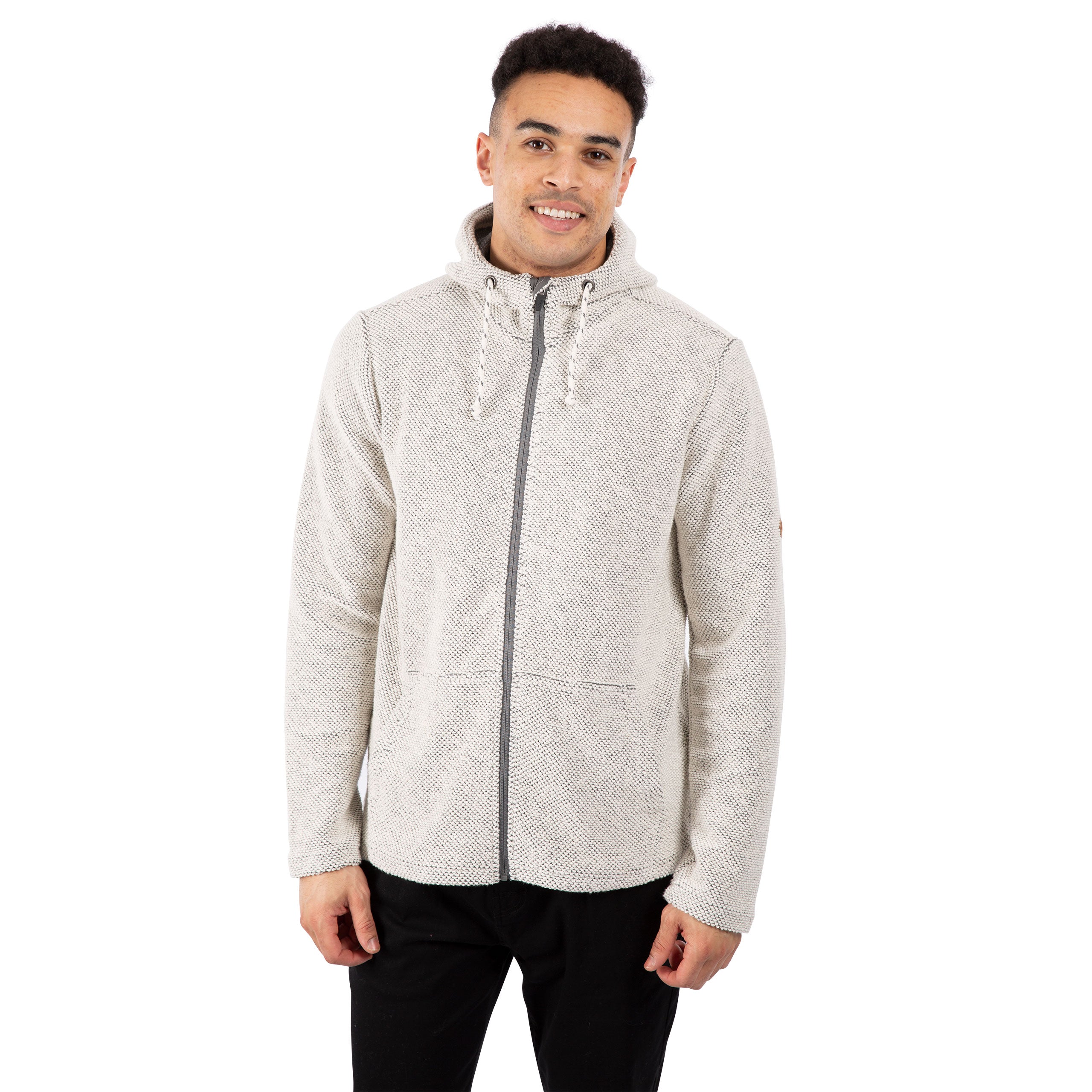 Men's Knitted Zip Hoodie – Scawton in Off White